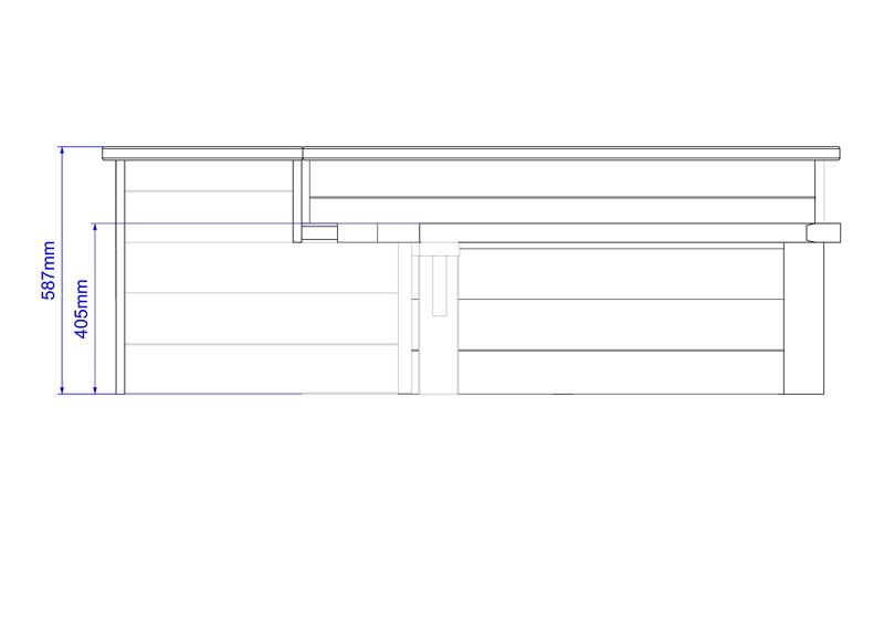 Corner Planter Bench | Pentagon Play