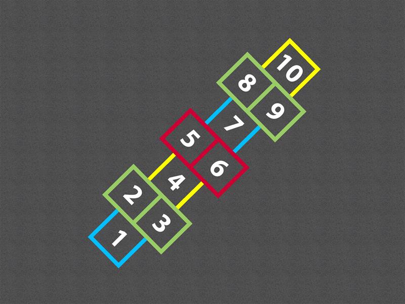 Hopscotch Outline Playground Markings | Pentagon Play