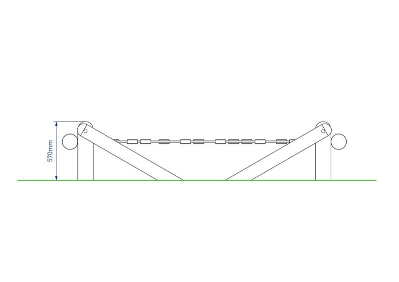 Forest Trim Trail Rickety Balance Bridge Crossing | Pentagon Play