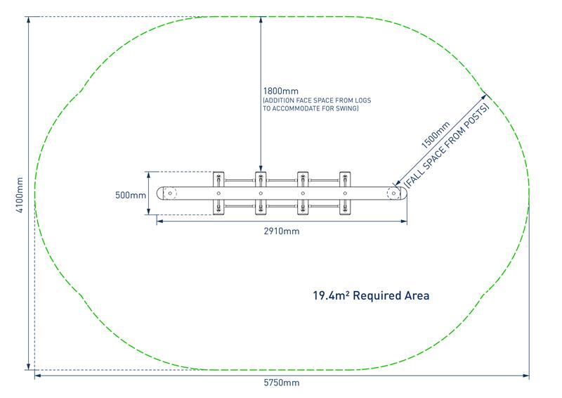 Horizontal Swinging Log Crossing | Pentagon Play