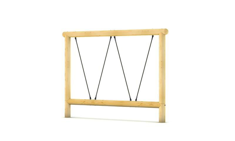 Zigzag Rope Balance Traverse - Horizontal | Pentagon Play