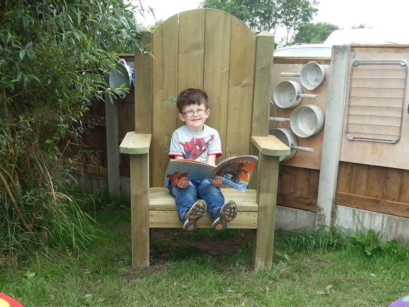 Outdoor Wooden Storytelling Chair For Schools | Pentagon Play