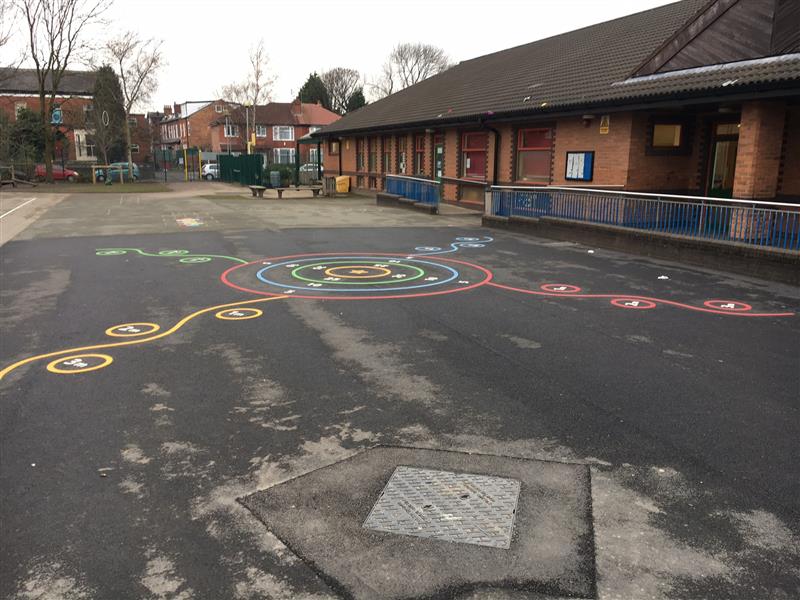 4 Way Target Playground Markings | Pentagon Play