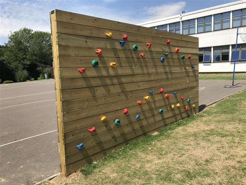 Goal Target and Climbing Wall for School Playgrounds | Pentagon Play