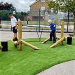 Tightrope Bridge with Rope Handrails | Pentagon Play