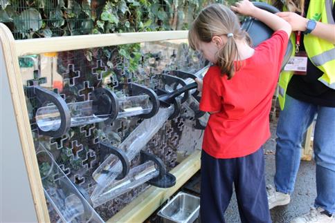 Outdoor Freestanding Water Wall For EYFS | Pentagon Play