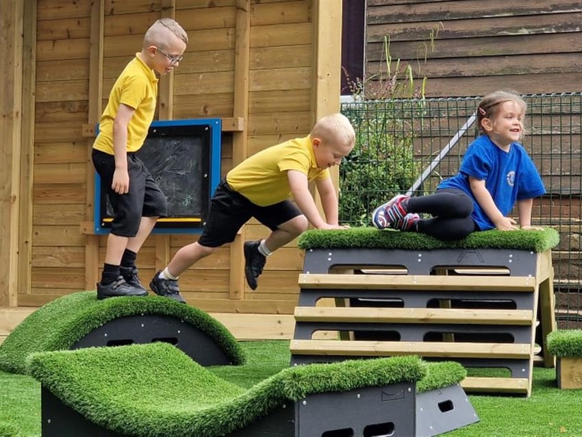 Movable Active Play Equipment at Bramley Vale Primary | Pentagon Play