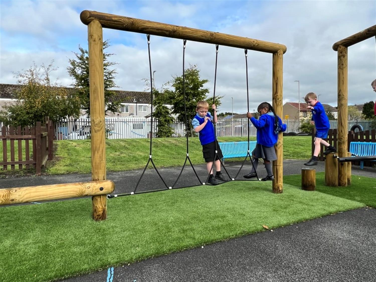 Climb Across the Trim Trail at St Gregory's Primary School | Pentagon Play