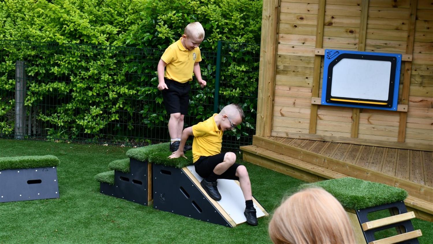 Movable Active Play Equipment at Bramley Vale Primary | Pentagon Play
