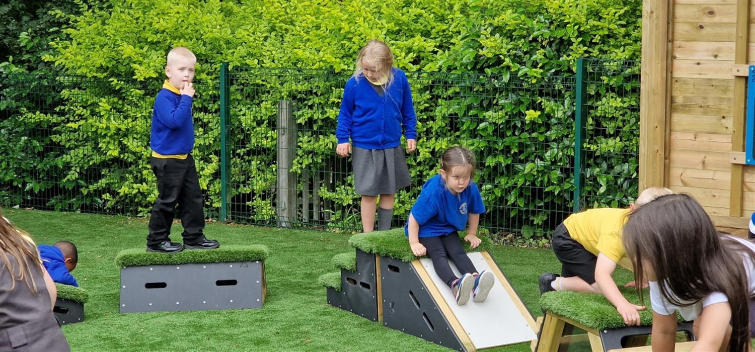 Movable Active Play Equipment at Bramley Vale Primary | Pentagon Play