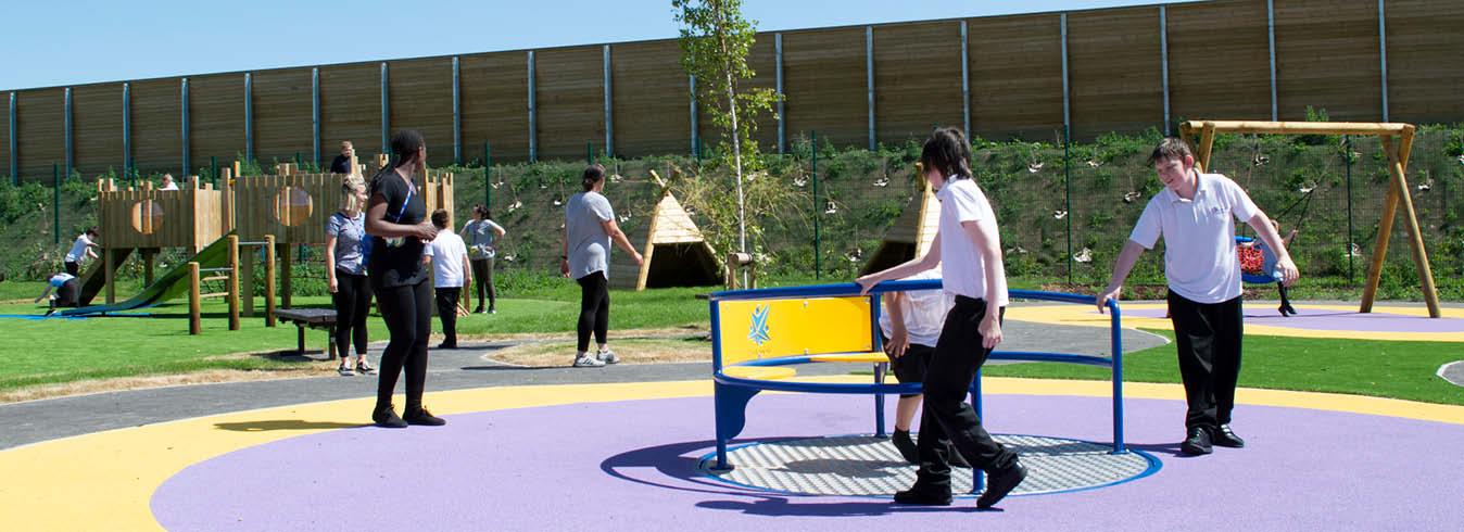Kinetic playground equipment for schools | Pentagon Play