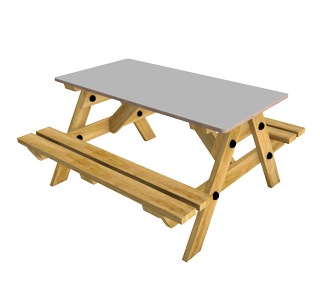 Playground Seating and Picnic Benches For Schools | Pentagon Play
