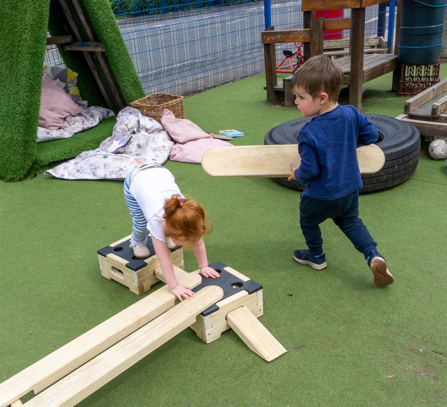 Constructive Play Equipment at Little Foxes Nursery | Pentagon Play