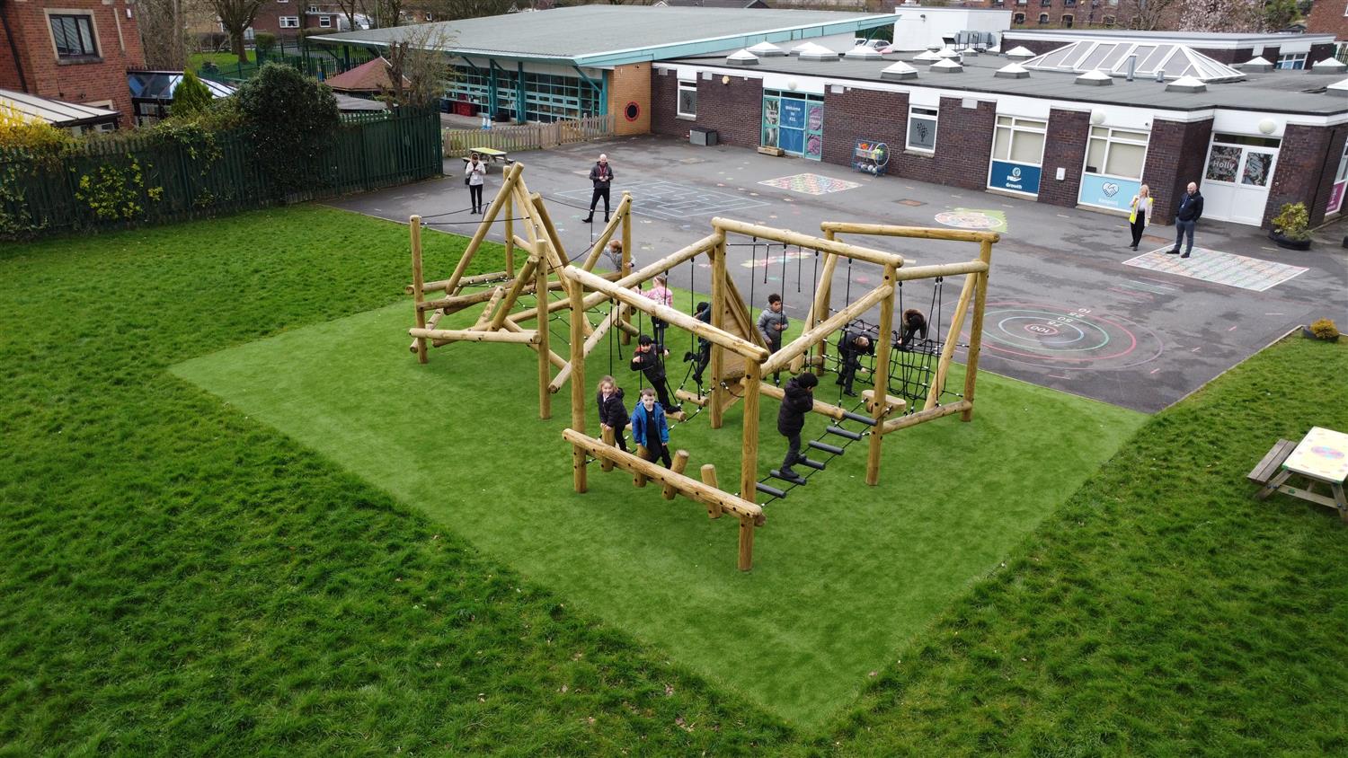 Huge Playground Project at Old Bank Academy | Pentagon Play