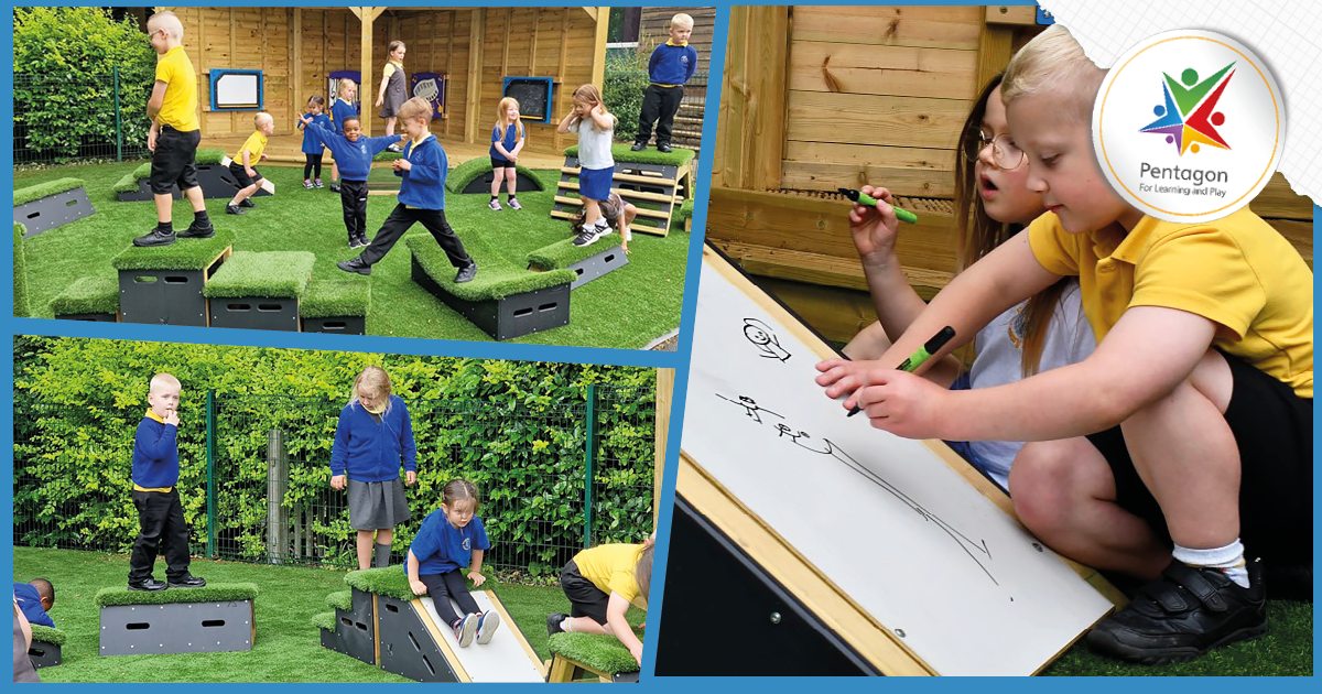 Movable Active Play Equipment at Bramley Vale Primary | Pentagon Play